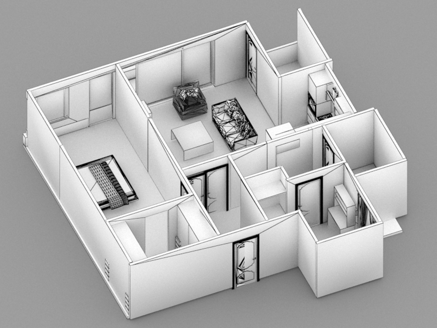 3D Model House Interior - TurboSquid 1578778