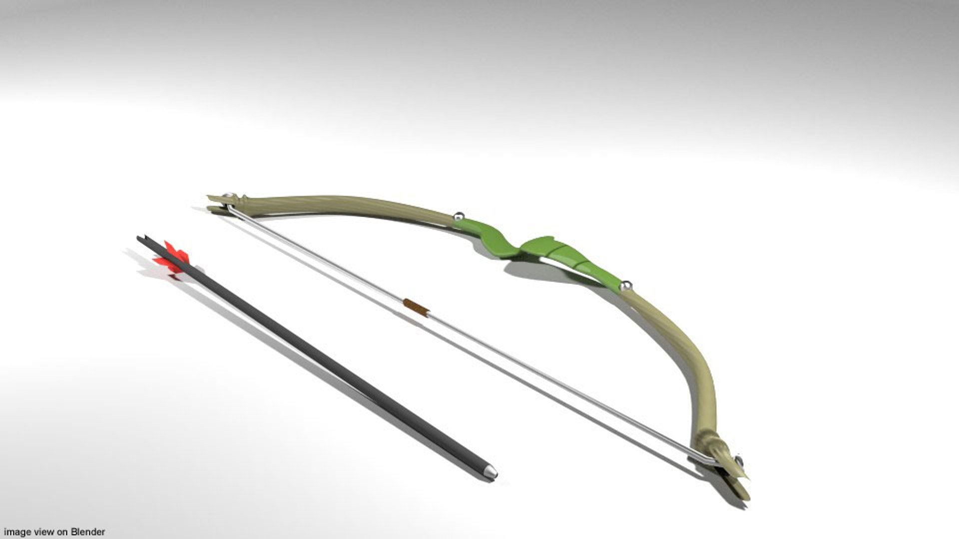 3D Model Arrow Bow Curve - TurboSquid 1289270