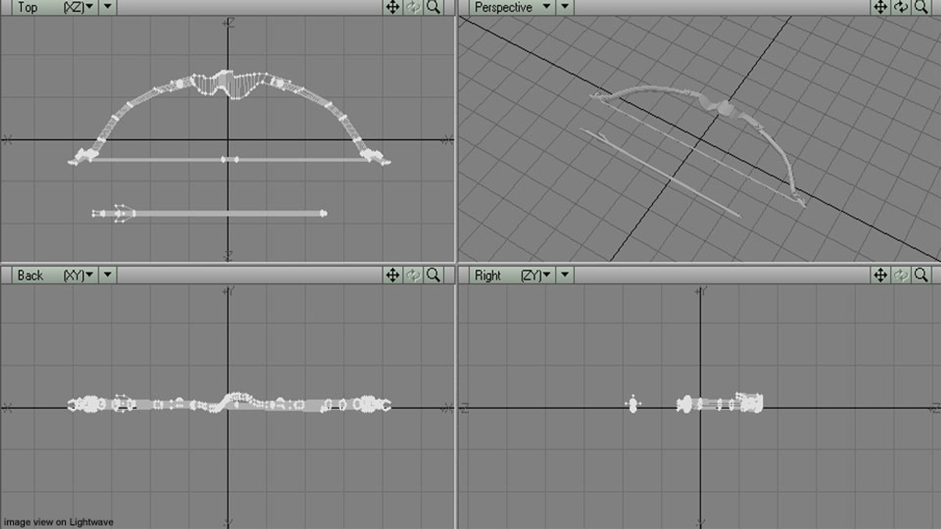 3D Model Arrow Bow Curve - TurboSquid 1289270