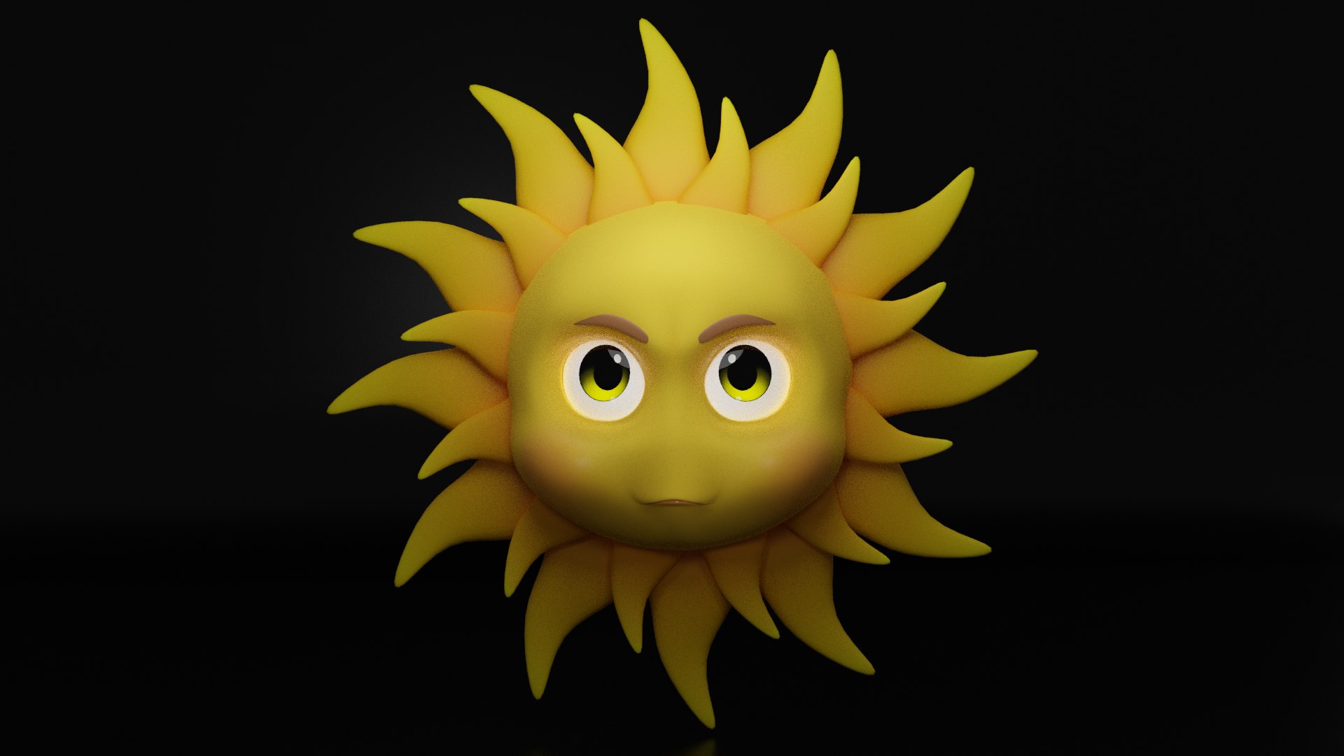 3D Cartoon Sun Low-poly 3D Model - TurboSquid 1871111