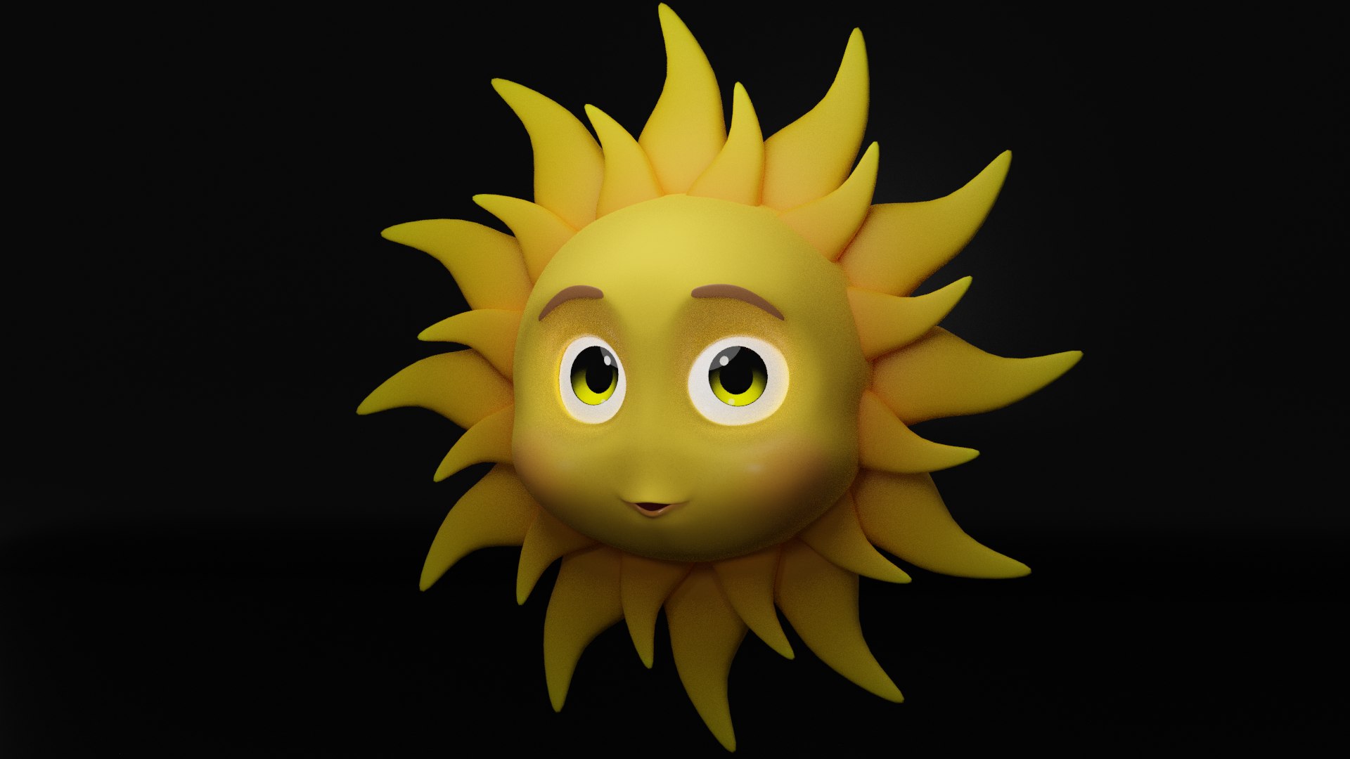 3D Cartoon Sun Low-poly 3D Model - TurboSquid 1871111