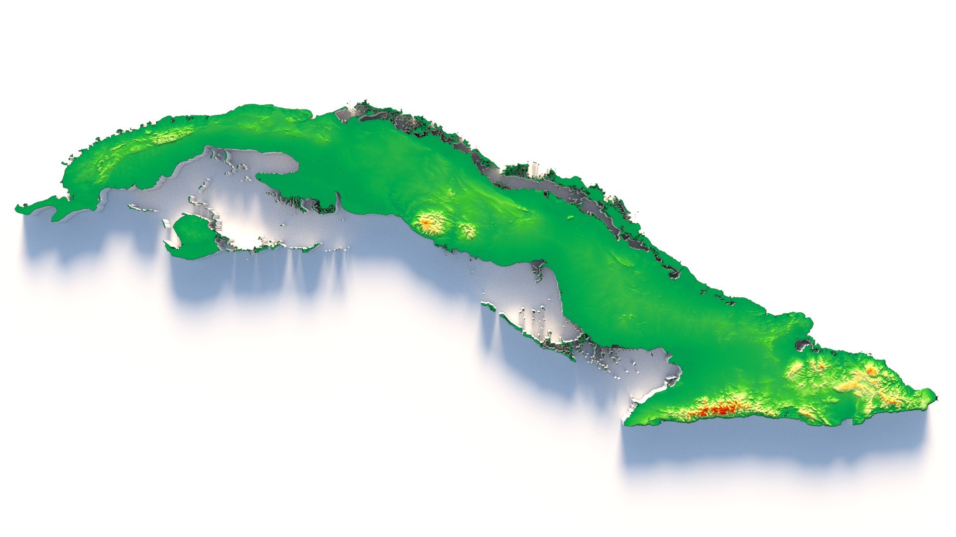 3D Cuba Terrain Map Model - TurboSquid 2336007