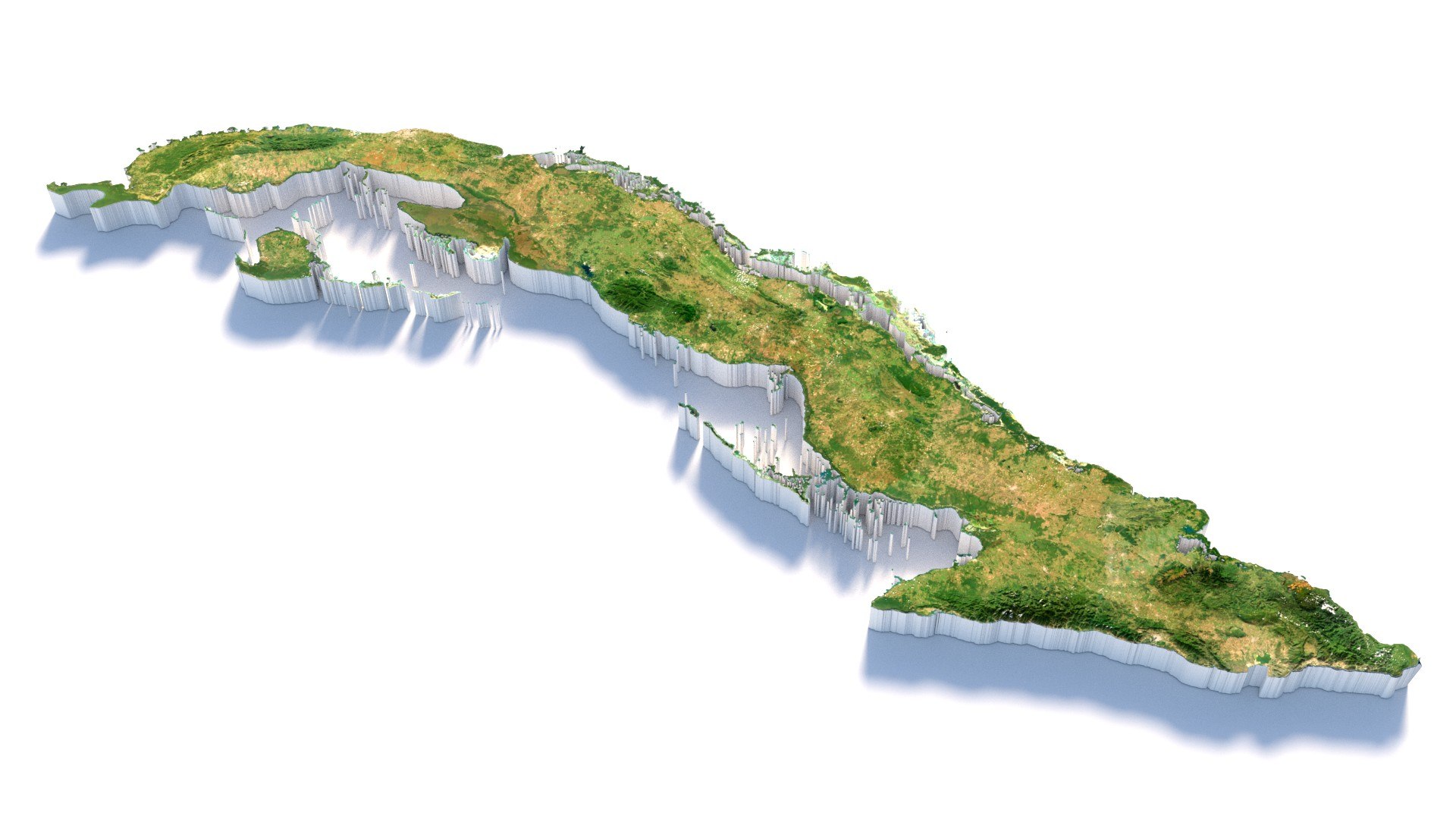 3D Cuba Terrain Map Model - TurboSquid 2336007