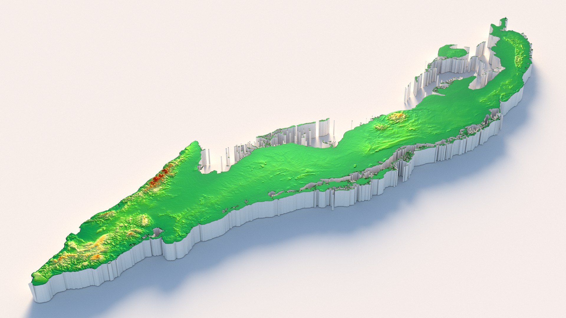 3D Cuba Terrain Map Model - TurboSquid 2336007