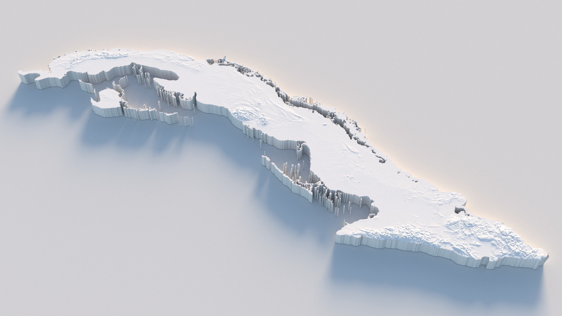 3D Cuba Terrain Map Model - TurboSquid 2336007