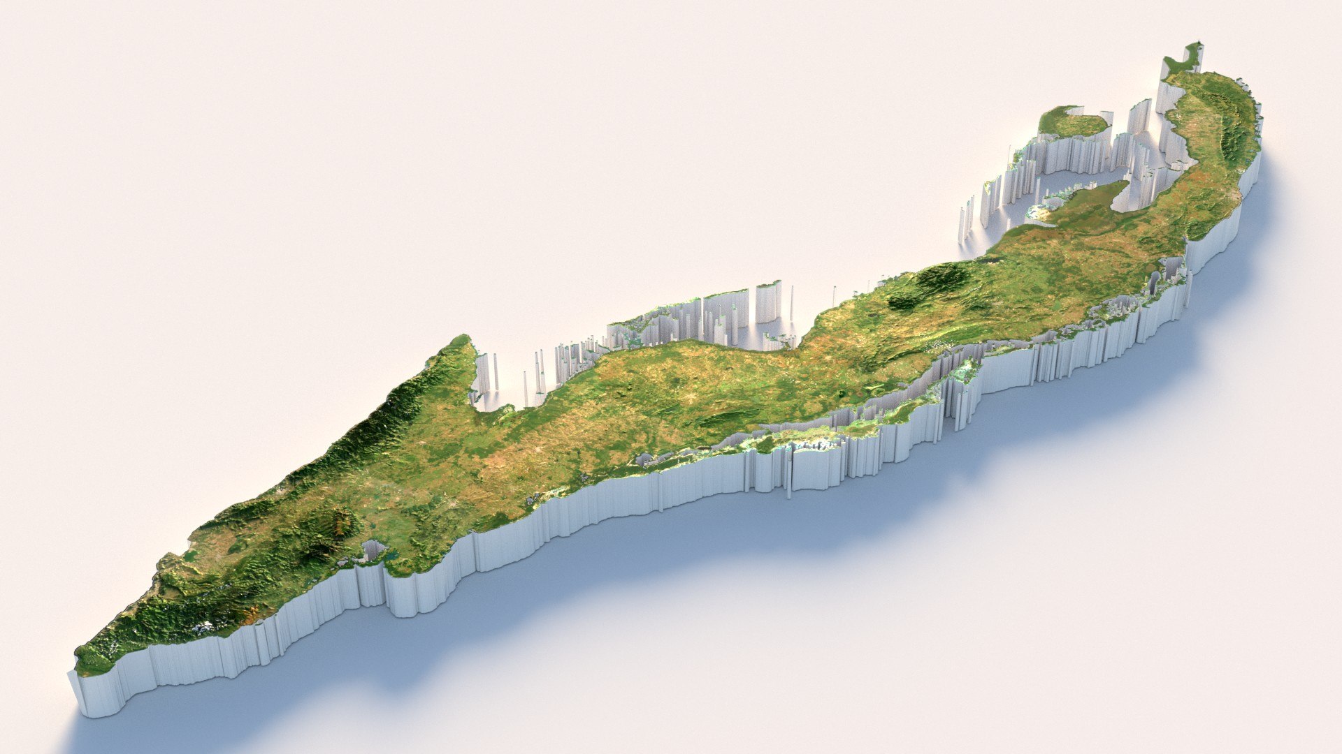 3D Cuba Terrain Map Model - TurboSquid 2336007