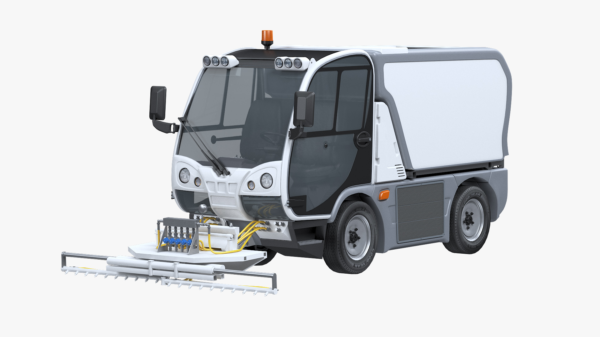 3D Compact Road Sweeper Machines Model - TurboSquid 1774363