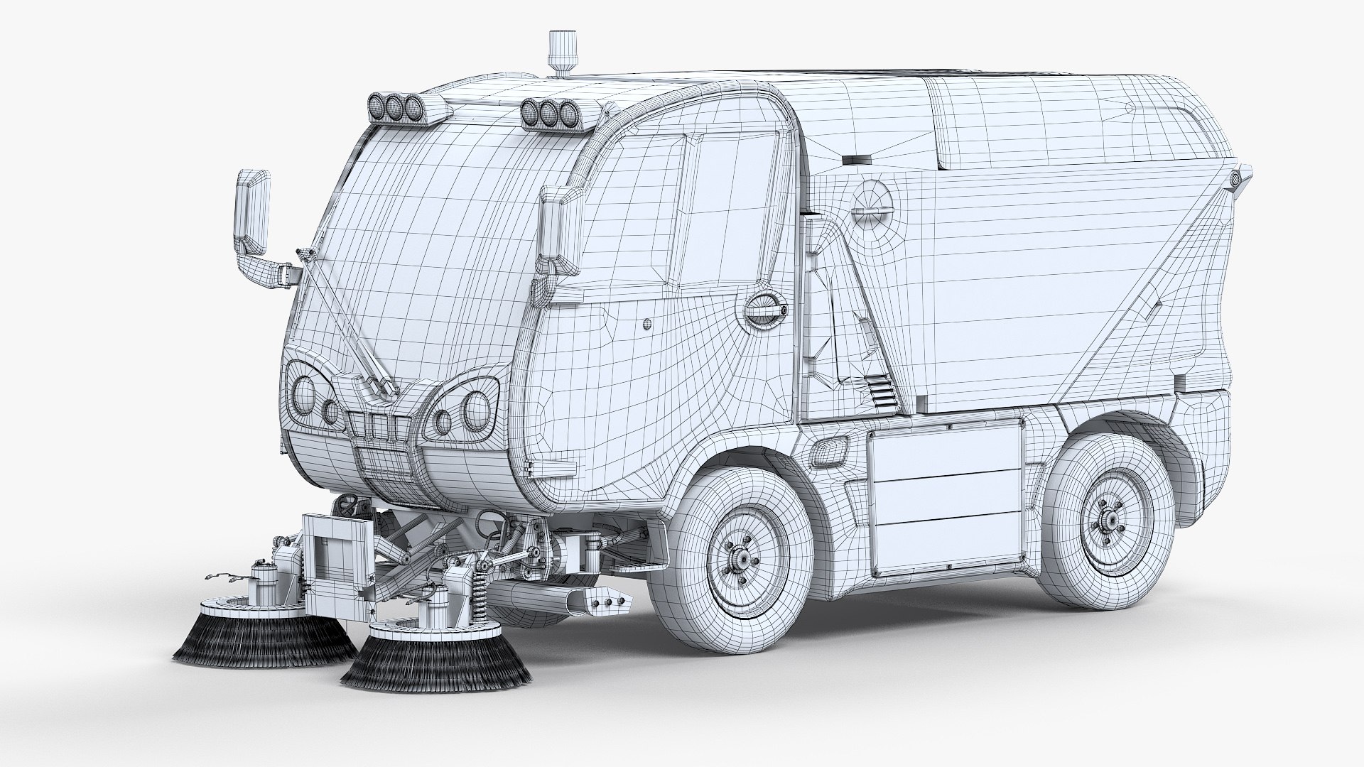 3D Compact Road Sweeper Machines Model - TurboSquid 1774363