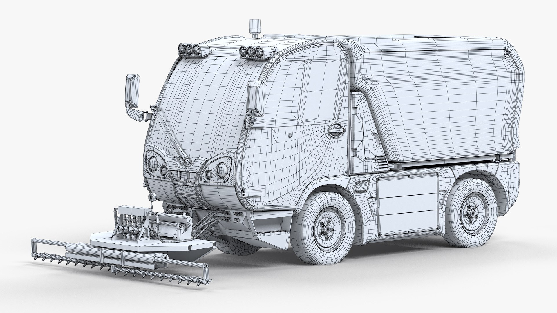3D Compact Road Sweeper Machines Model - TurboSquid 1774363