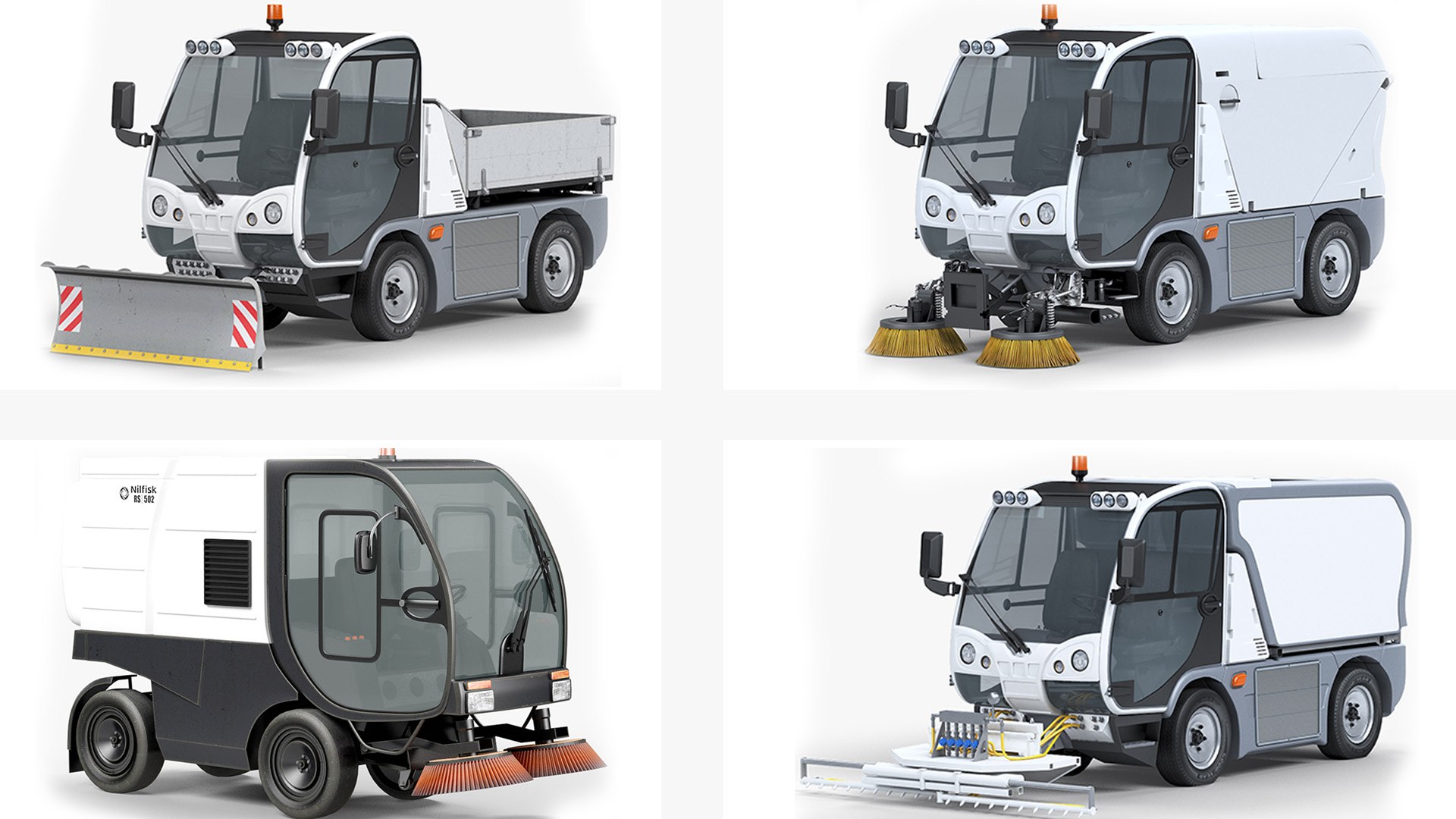 3D Compact Road Sweeper Machines Model - TurboSquid 1774363