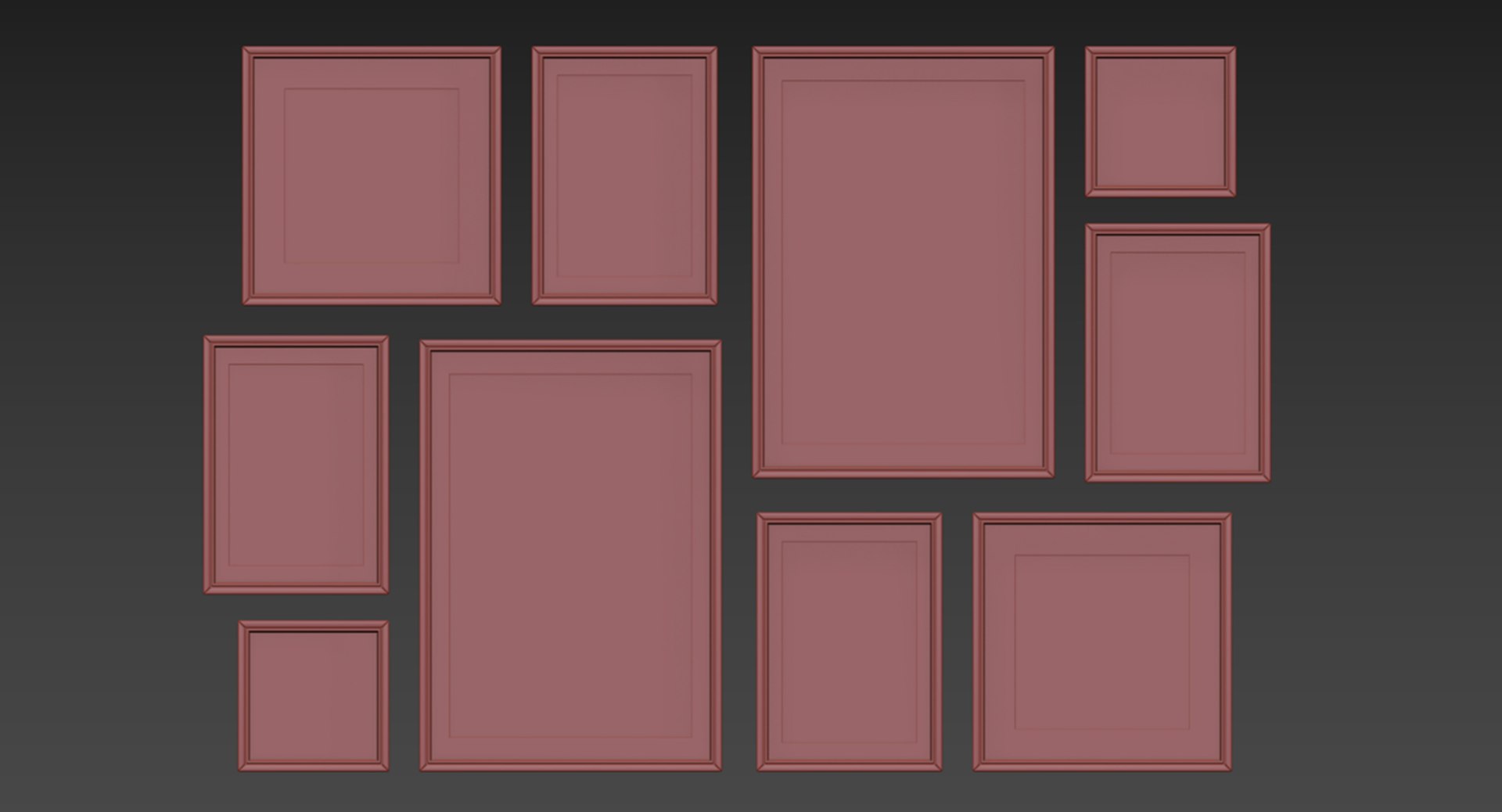 Picture Frames Set-374 Model - TurboSquid 1958626