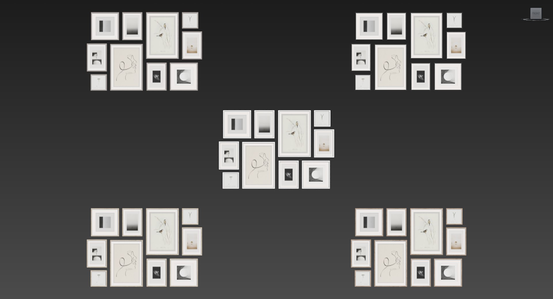 Picture Frames Set-374 Model - TurboSquid 1958626