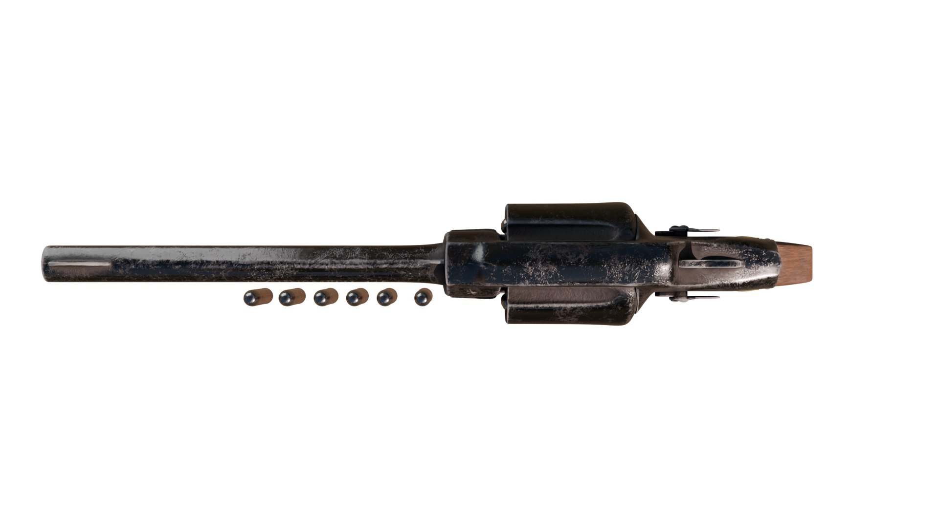 Vintage Revolver Damaged 3D Model - TurboSquid 2215888