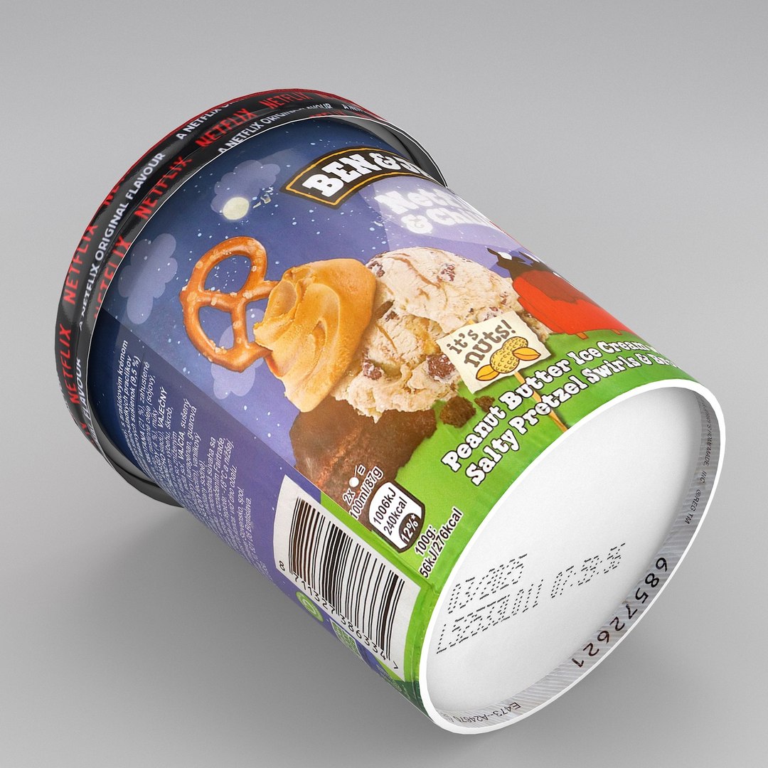 Ben And Jerrys Netflix Chillld Ice Cream Model - TurboSquid 2020199