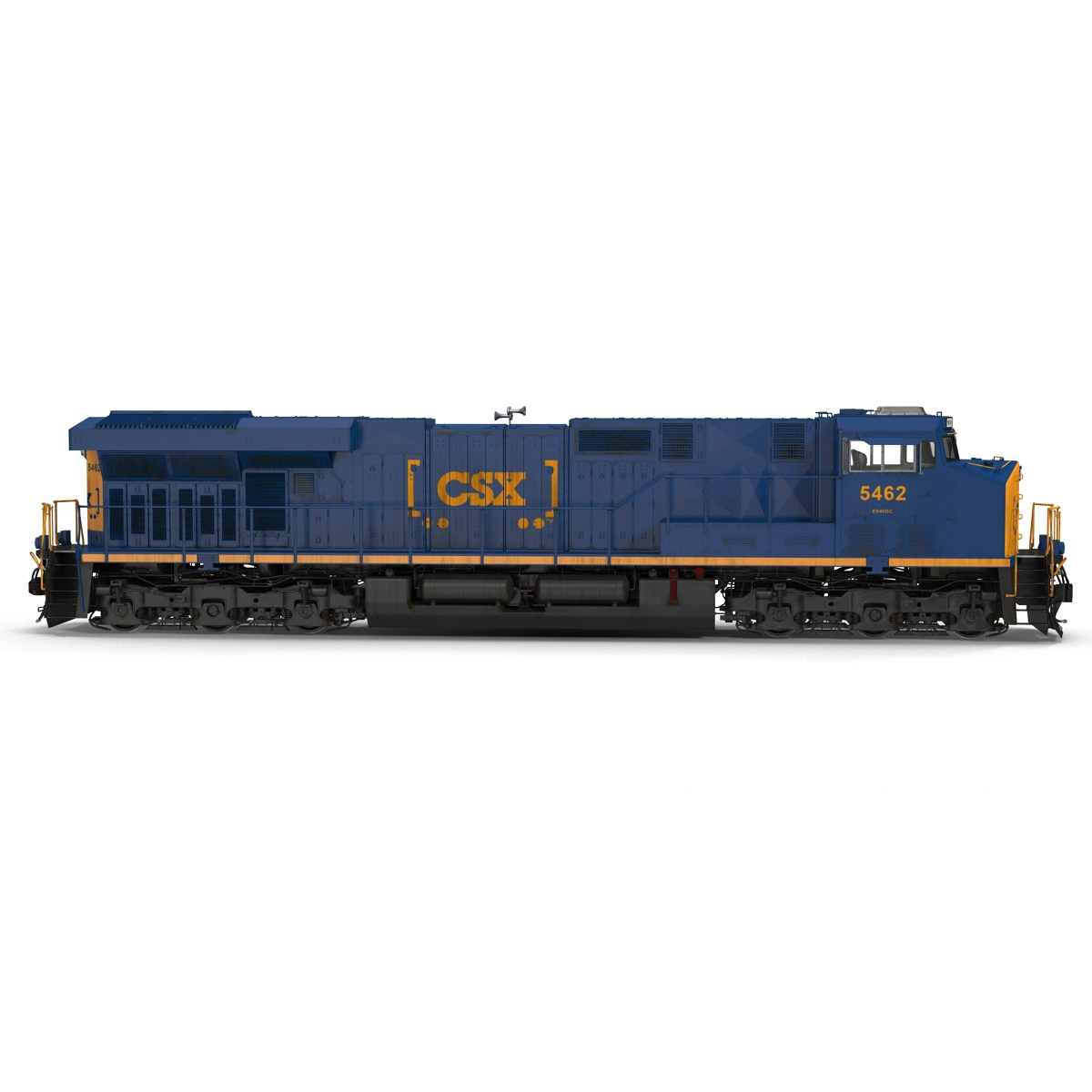 locomotive es40dc csx blue 3d obj