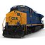 Locomotive Es40dc Csx Blue 3d Obj