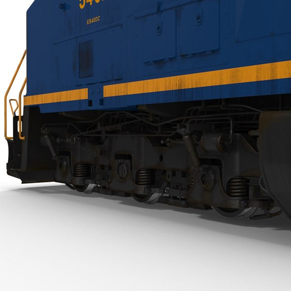 locomotive es40dc csx blue 3d obj