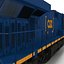 Locomotive Es40dc Csx Blue 3d Obj