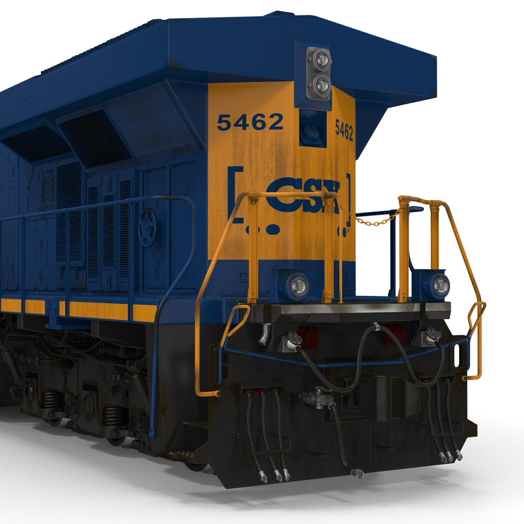 locomotive es40dc csx blue 3d obj