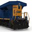 Locomotive Es40dc Csx Blue 3d Obj