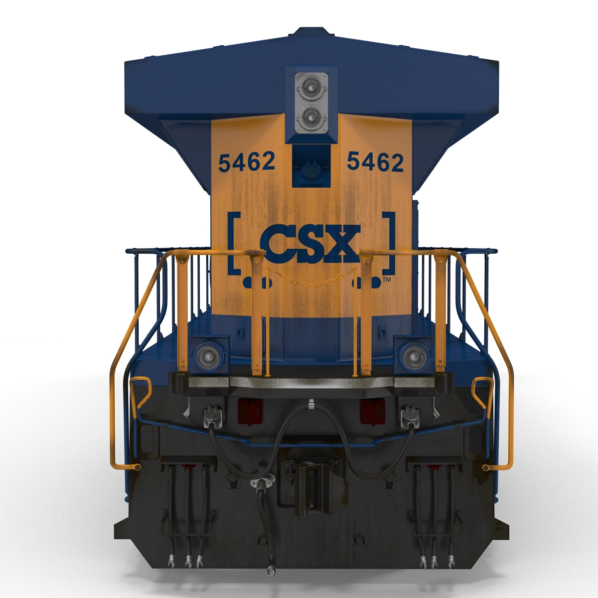 locomotive es40dc csx blue 3d obj