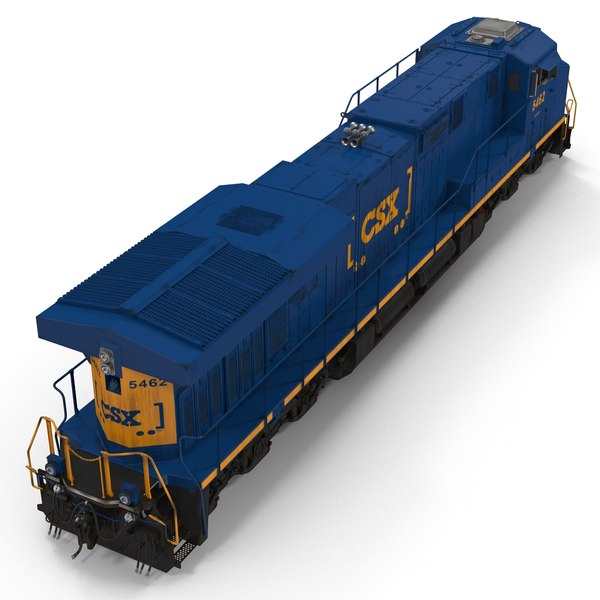 locomotive es40dc csx blue 3d obj