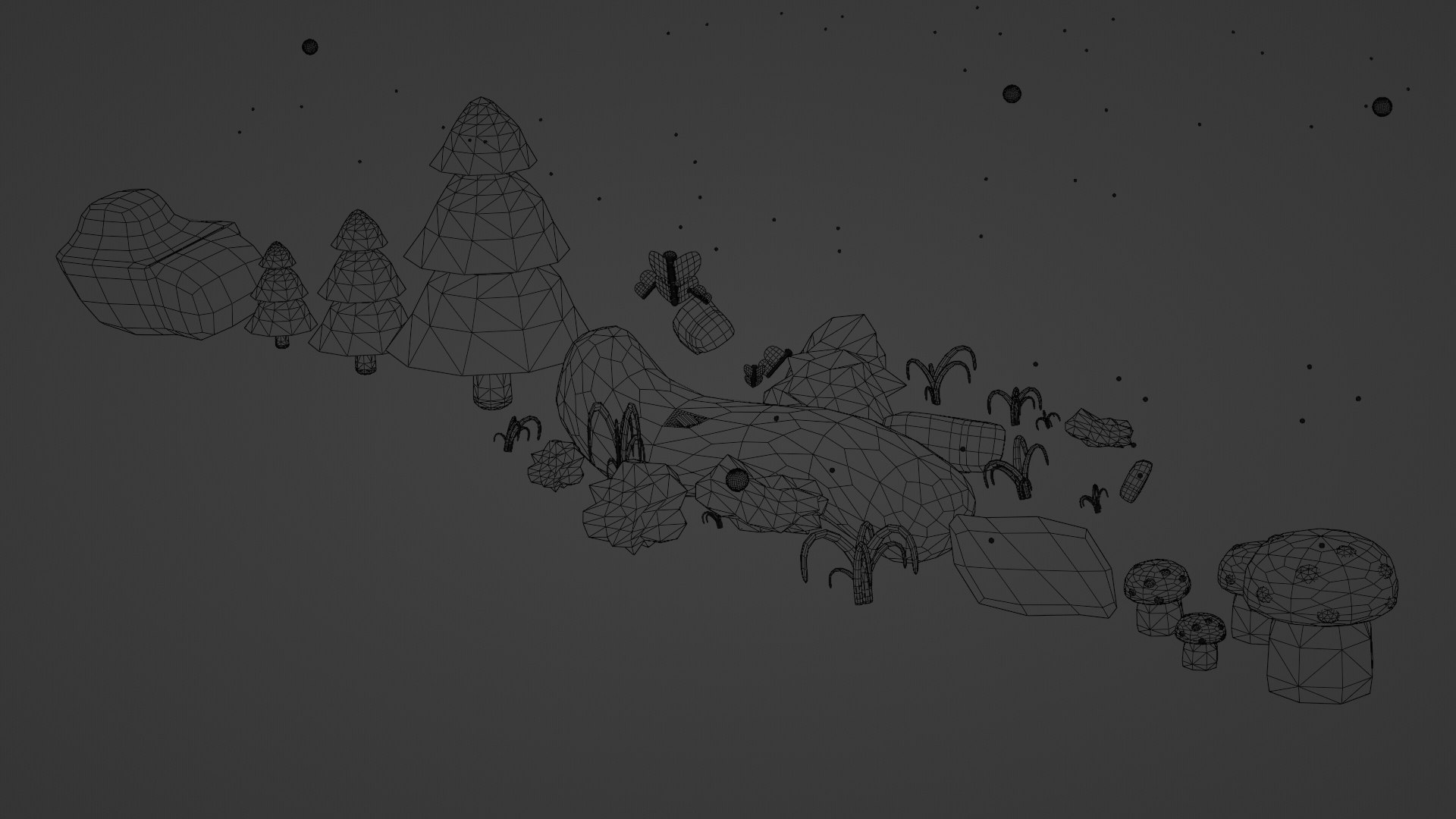 3D model Fantasy Forest kit Low-poly - TurboSquid 2016919