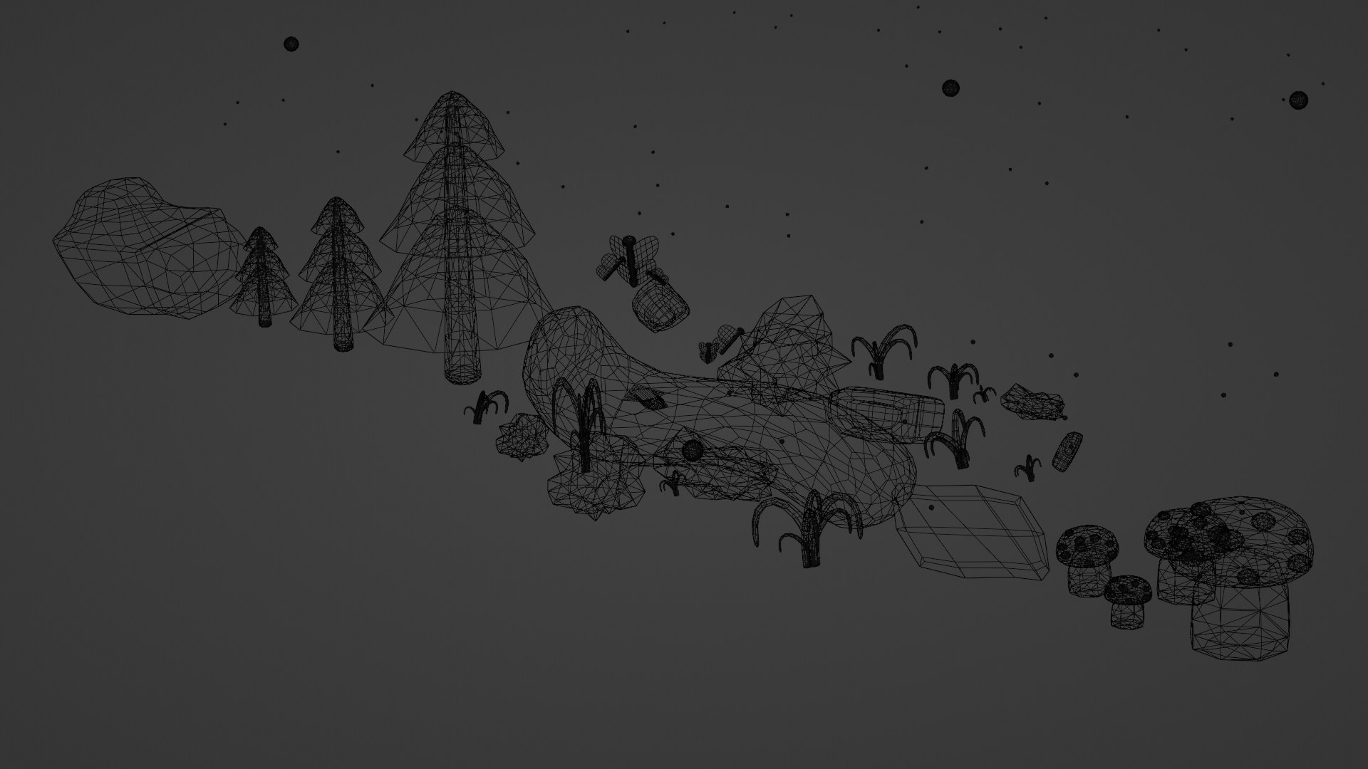 3D model Fantasy Forest kit Low-poly - TurboSquid 2016919