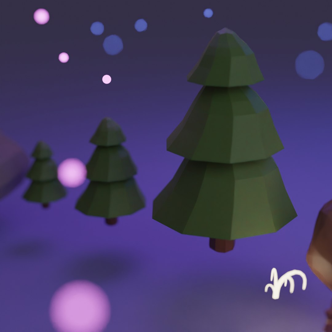3D model Fantasy Forest kit Low-poly - TurboSquid 2016919