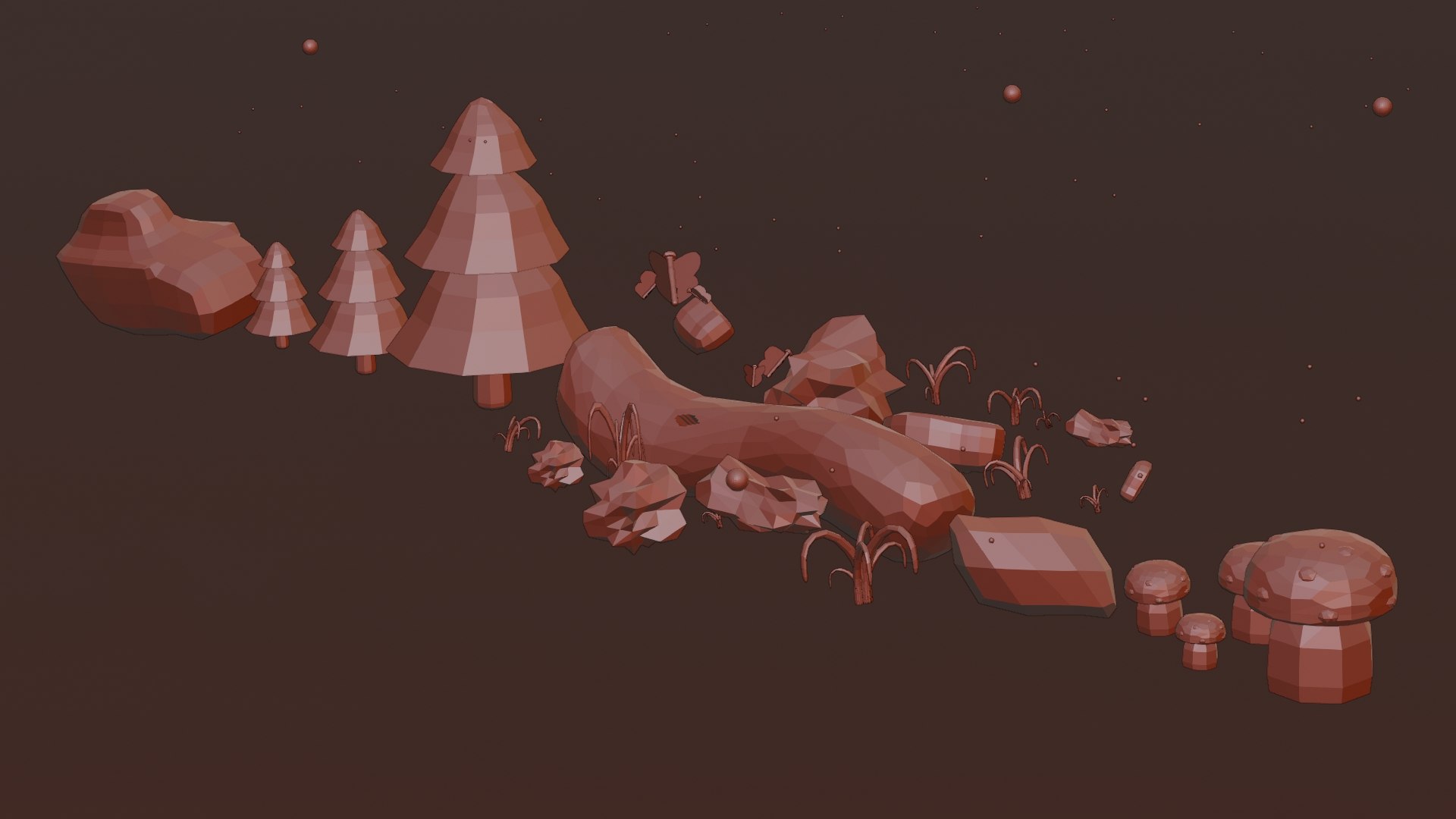 3D model Fantasy Forest kit Low-poly - TurboSquid 2016919