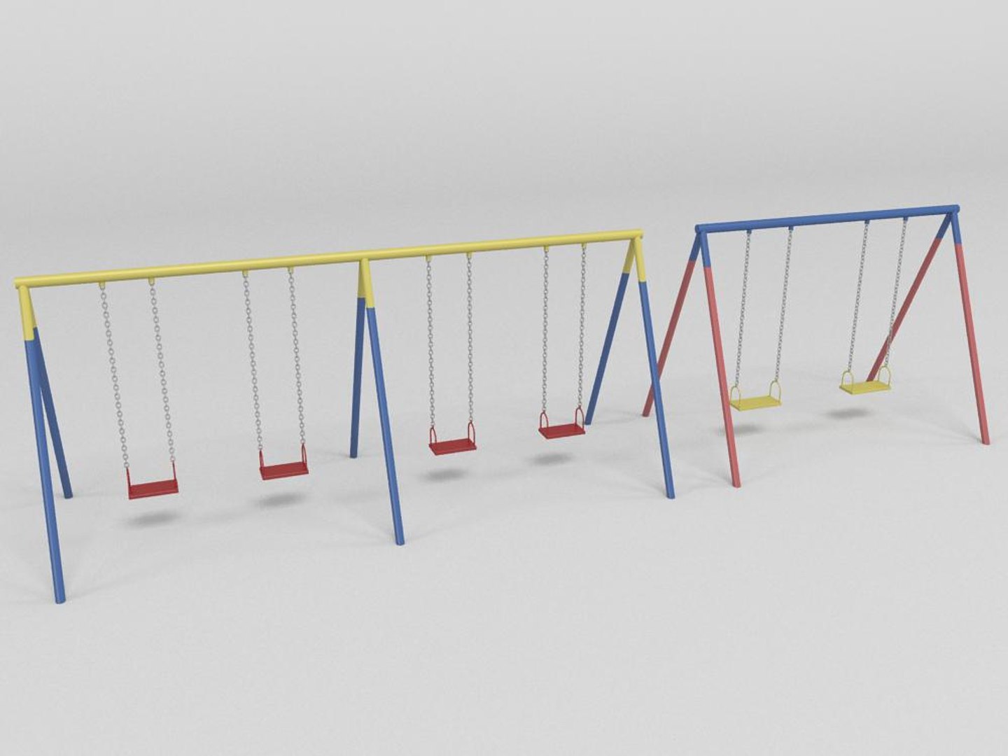 swing external playground 3d obj