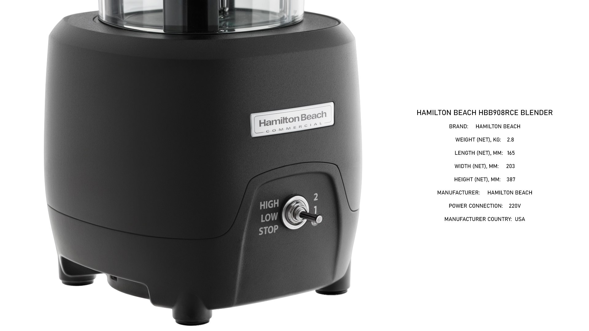 Blender HAMILTON BEACH Model - TurboSquid 2225345