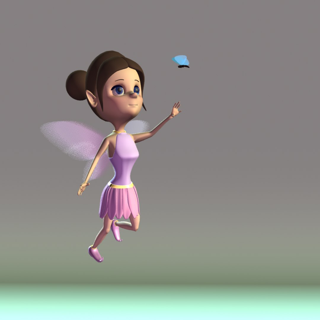 Rigged Fantasy Fairy Butterfly 3d Model