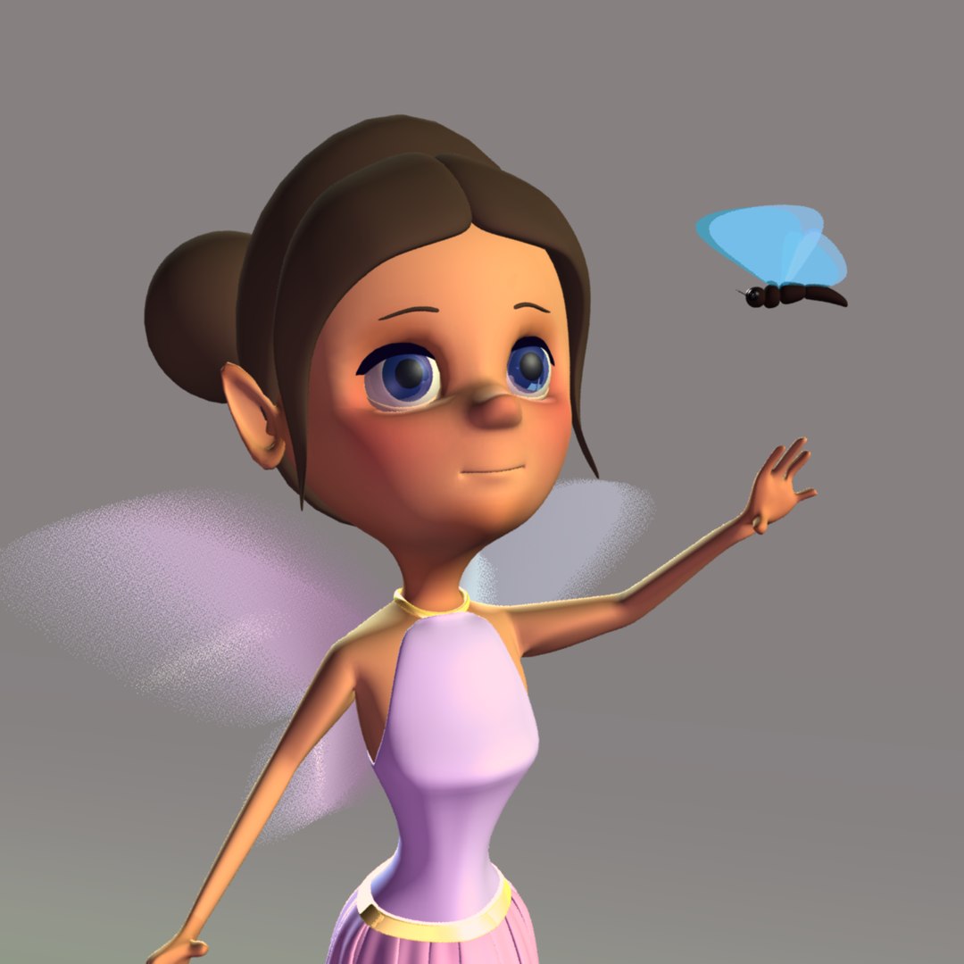 Rigged Fantasy Fairy Butterfly 3d Model