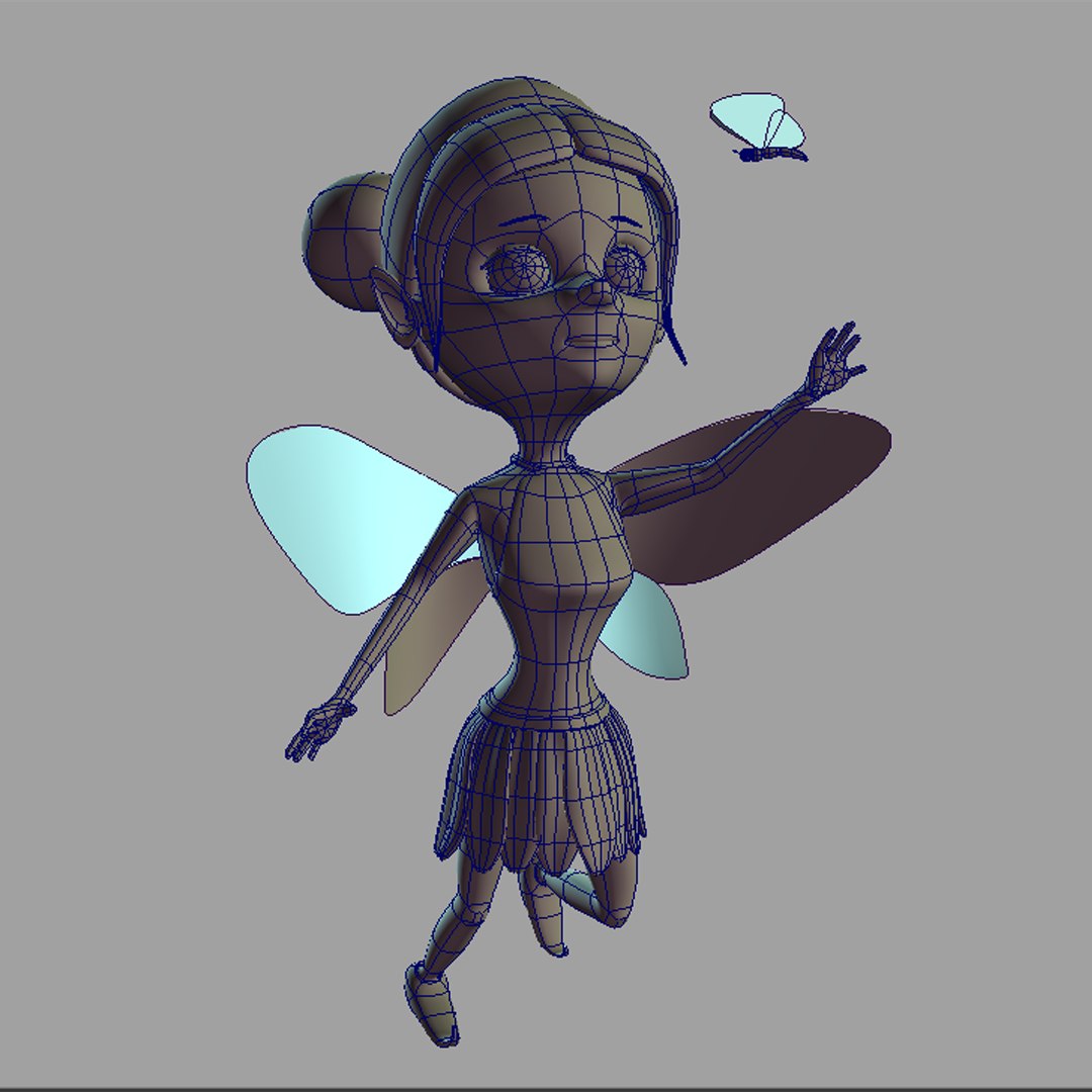 Rigged Fantasy Fairy Butterfly 3d Model