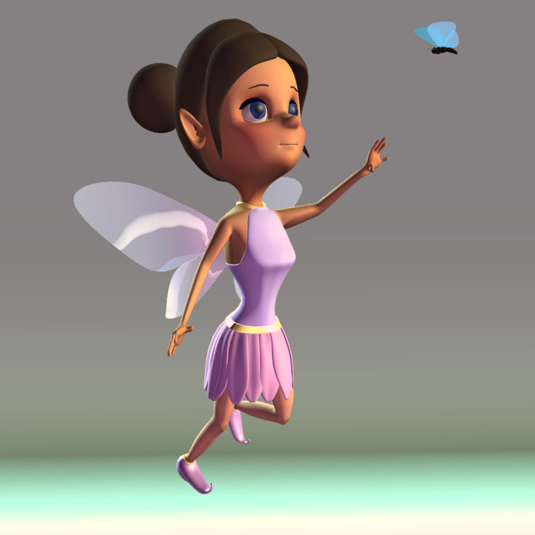 Rigged Fantasy Fairy Butterfly 3d Model