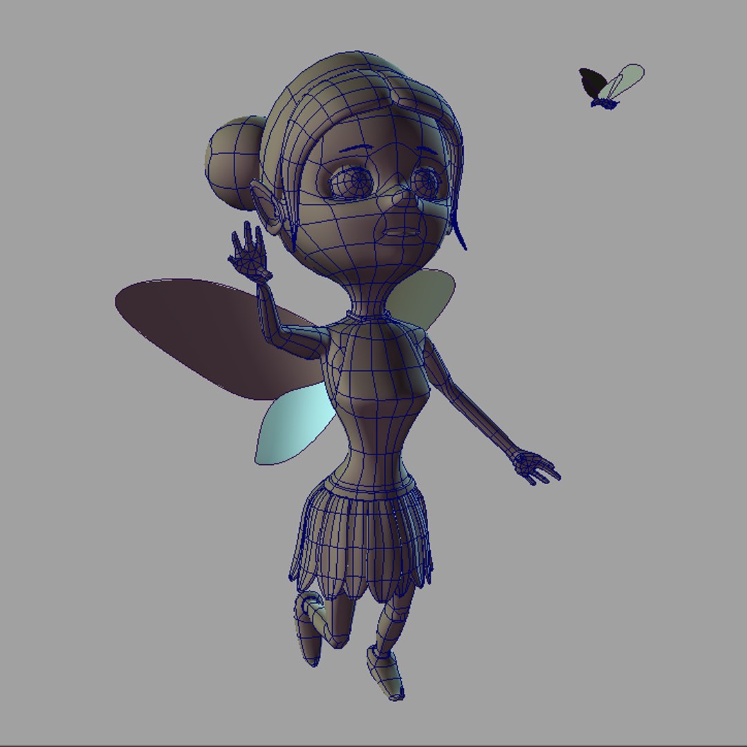 Rigged Fantasy Fairy Butterfly 3d Model