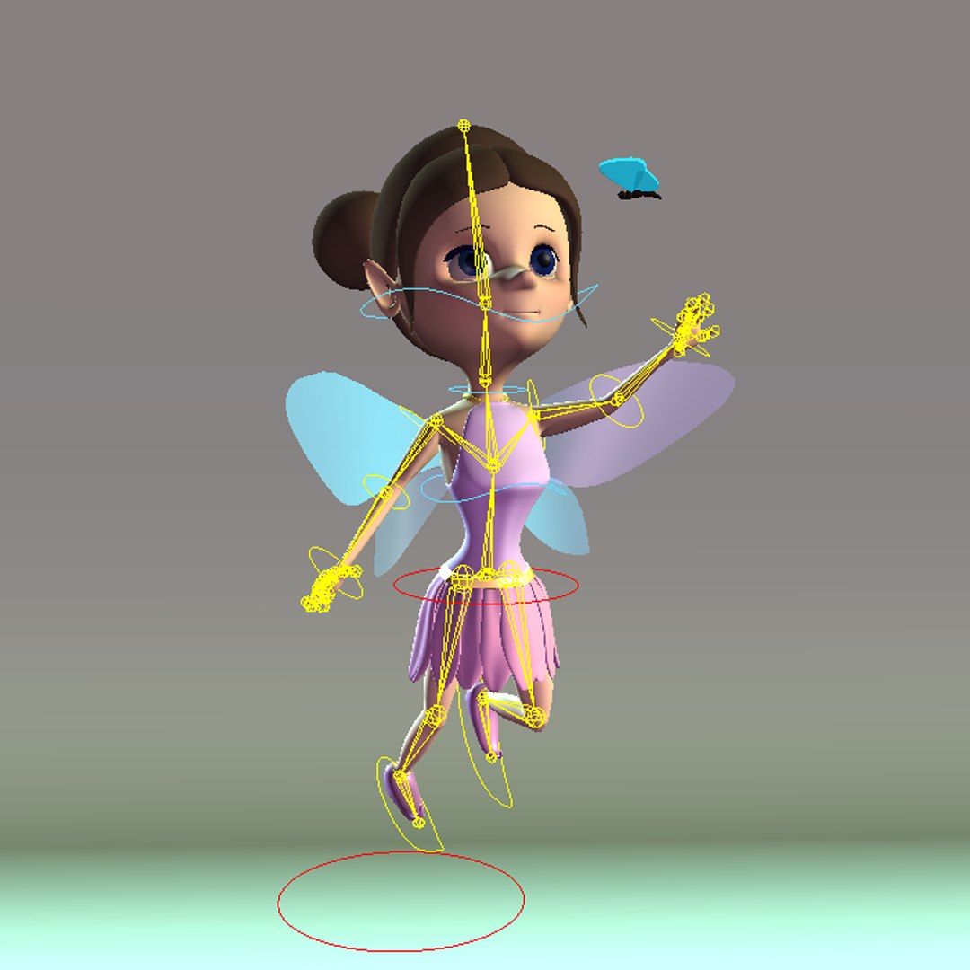 Rigged Fantasy Fairy Butterfly 3d Model