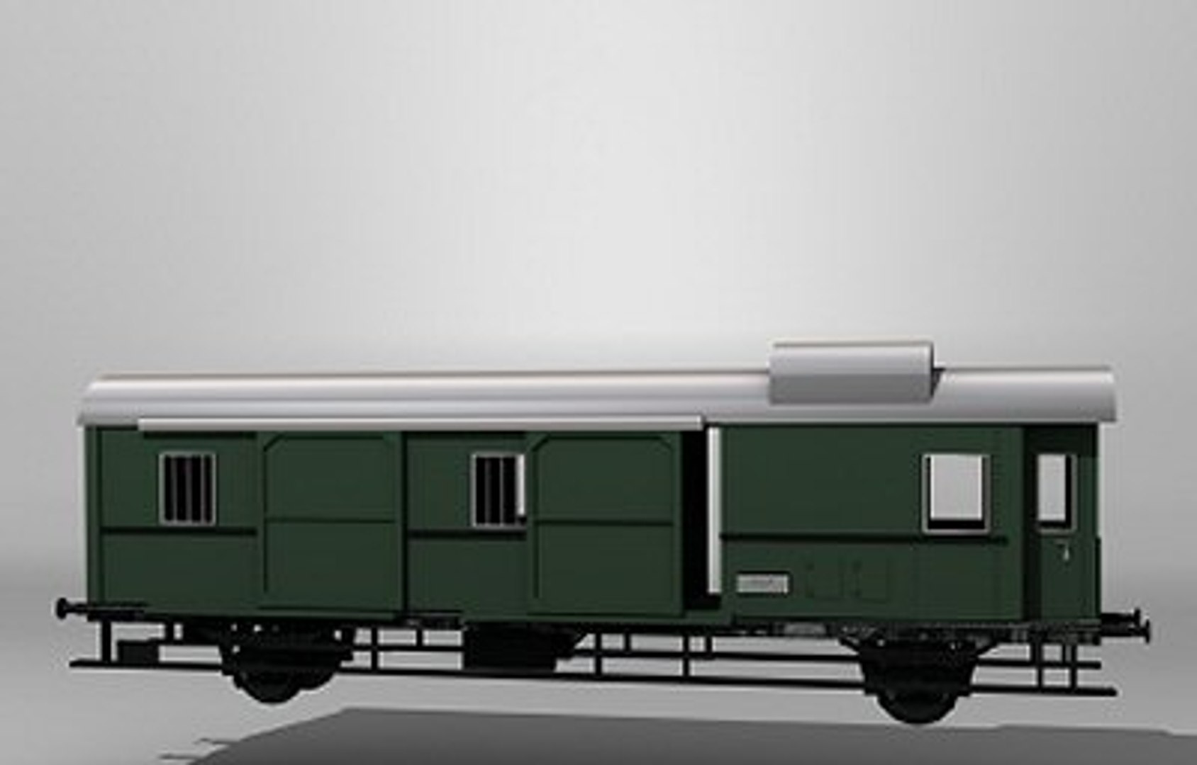 German Mail Car 3d Model