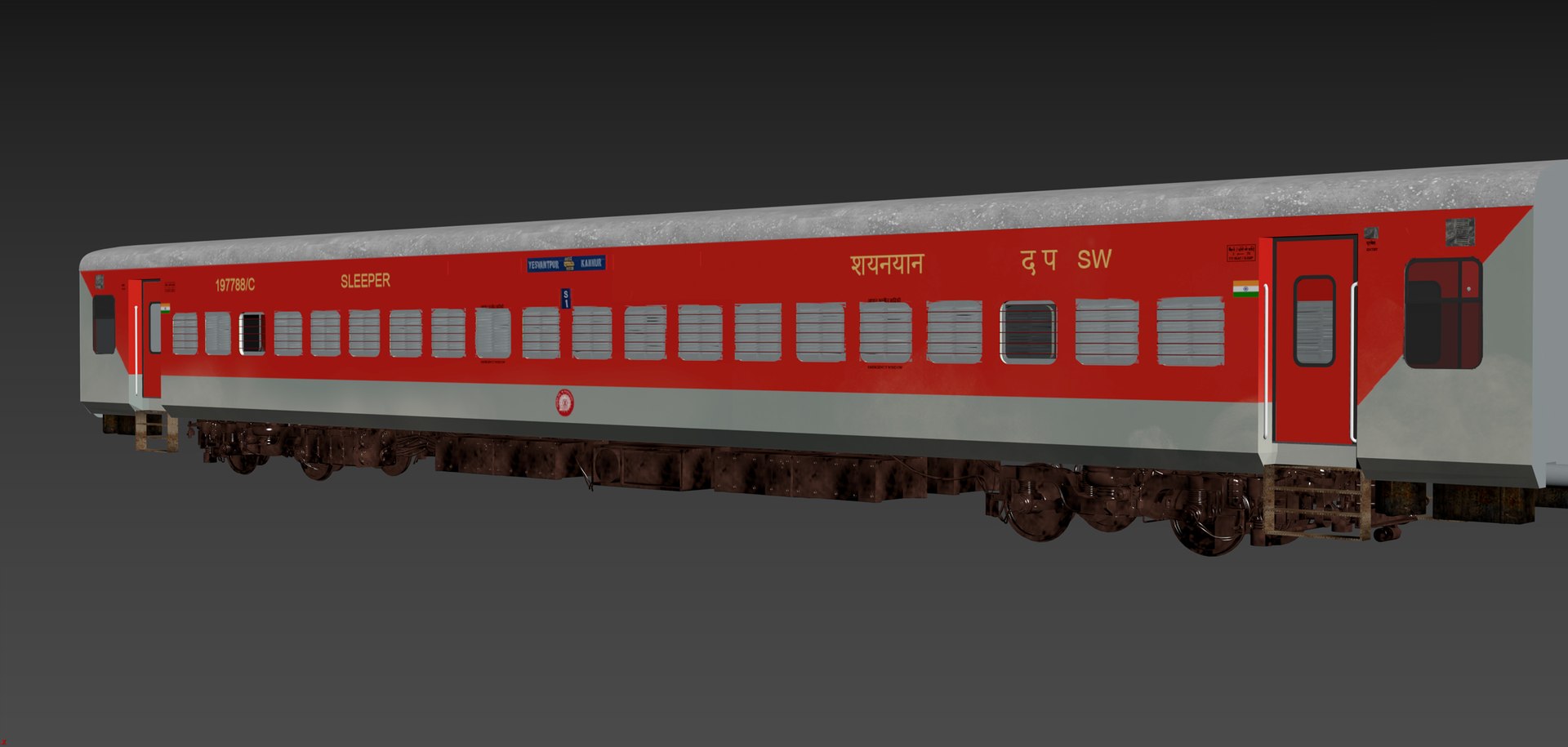 3D Model Indian Train Coach - TurboSquid 1711667