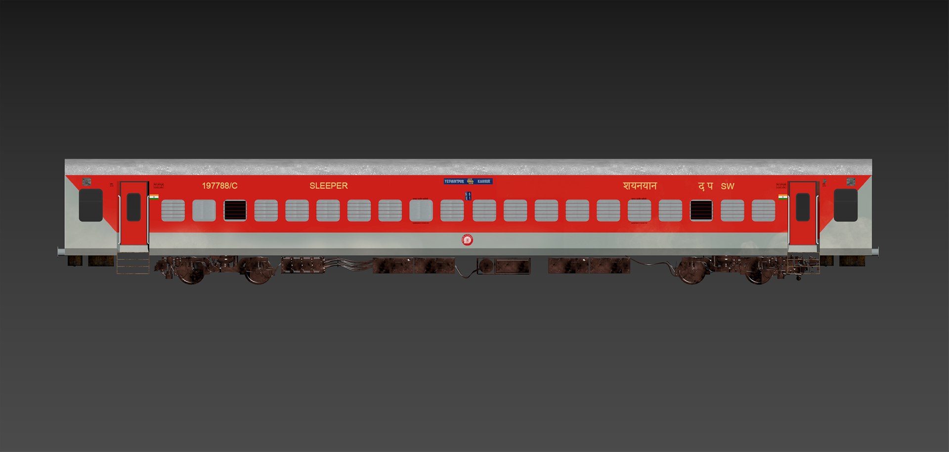 3D Model Indian Train Coach - TurboSquid 1711667