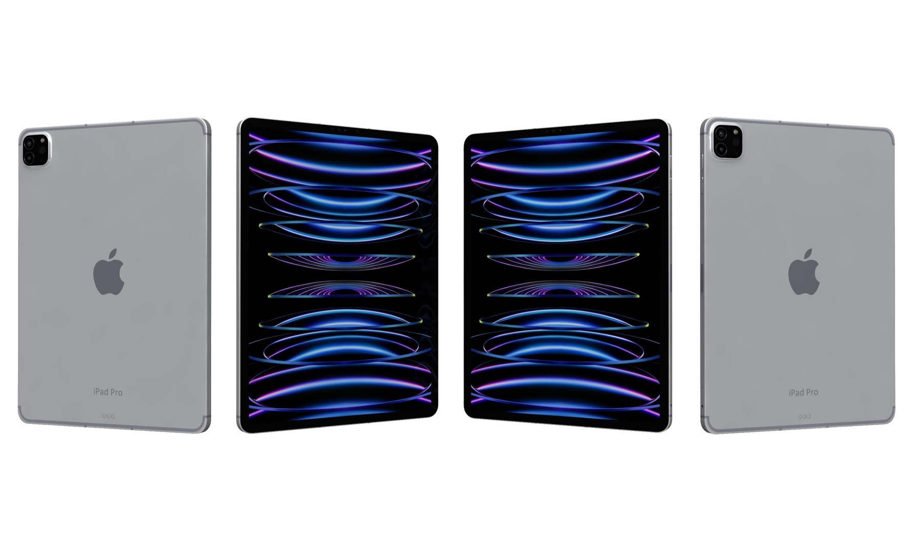 Apple IPad Pro 2022 4th Gen Silver 3D Model - TurboSquid 1987663