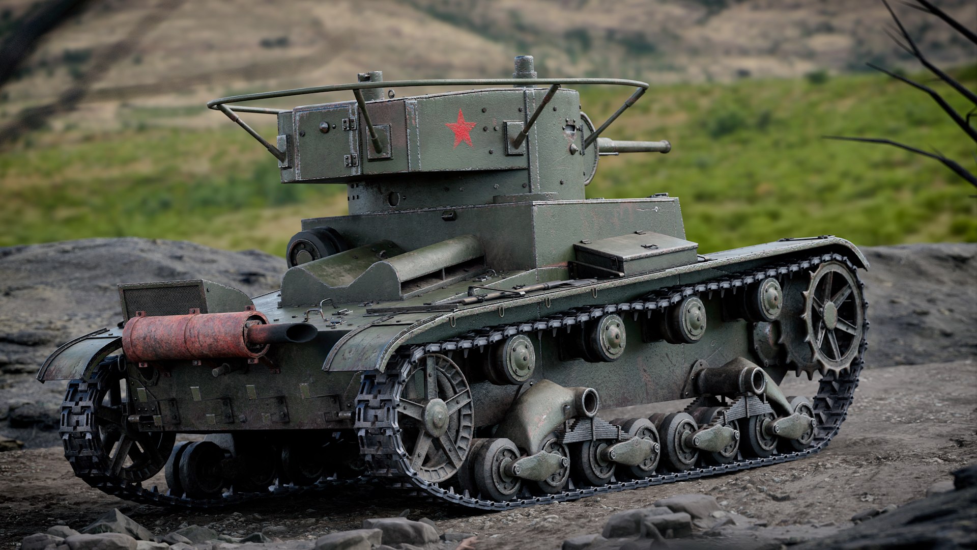 3D T26 Tank Gameready - TurboSquid 2141074