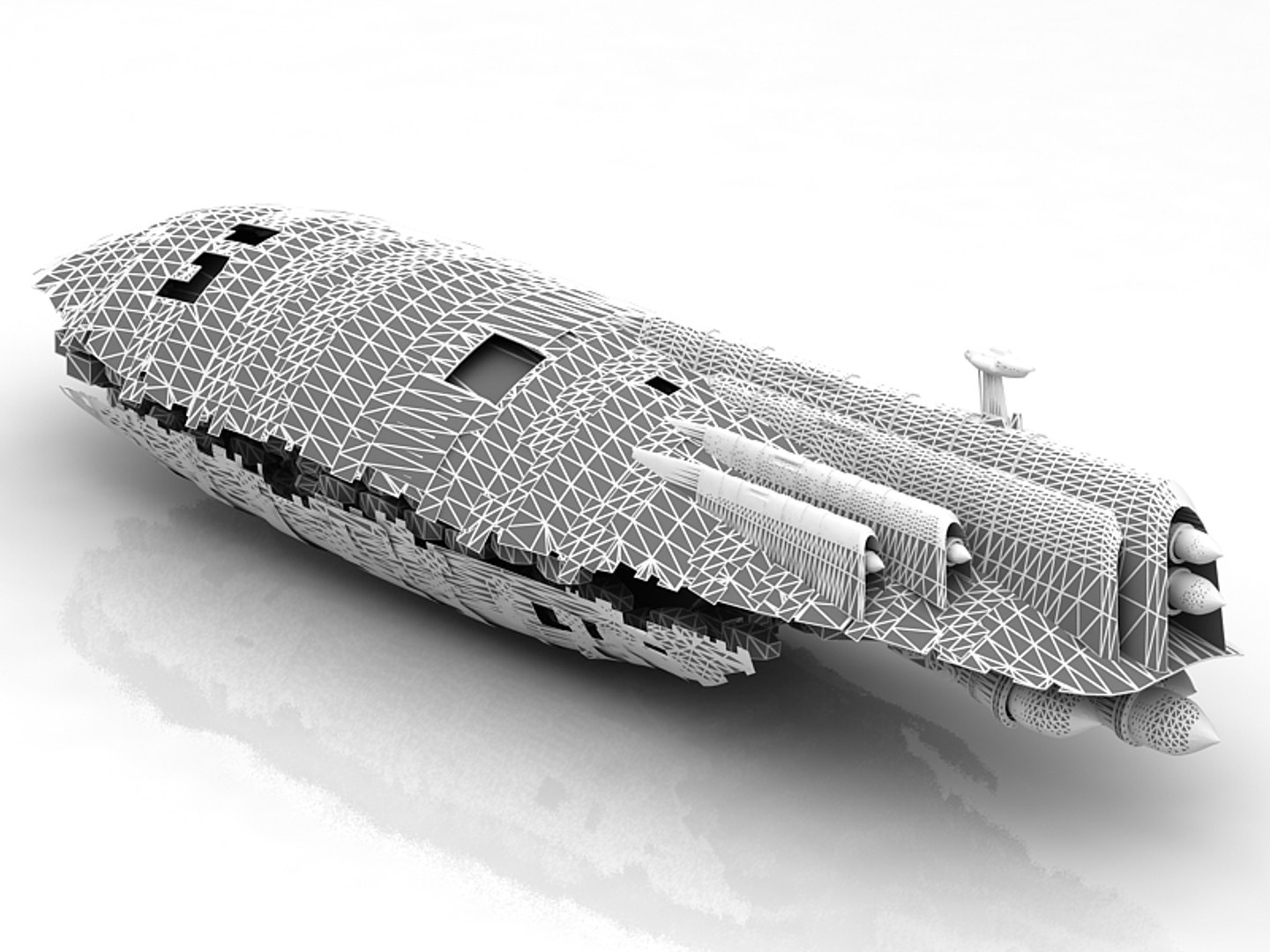 3D Model Gr-75 Medium Transport Spacecraft - TurboSquid 1619602