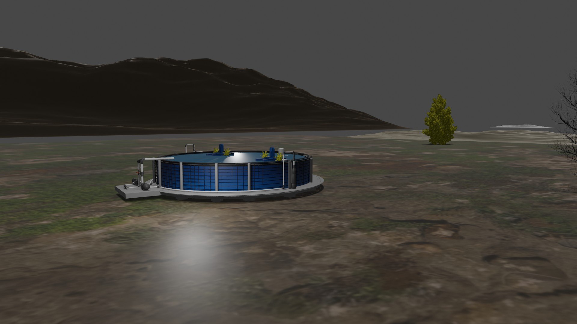 Fishpond Shrimp Aquaculture Round 3D Model - TurboSquid 2028305