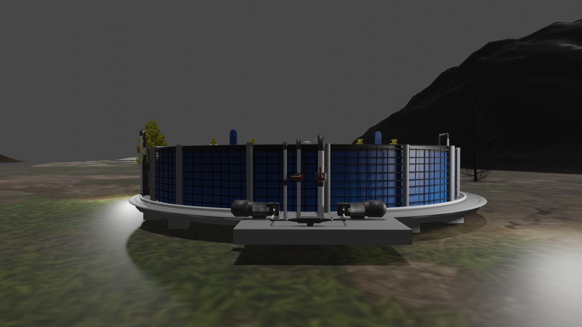 Fishpond Shrimp Aquaculture Round 3D Model - TurboSquid 2028305