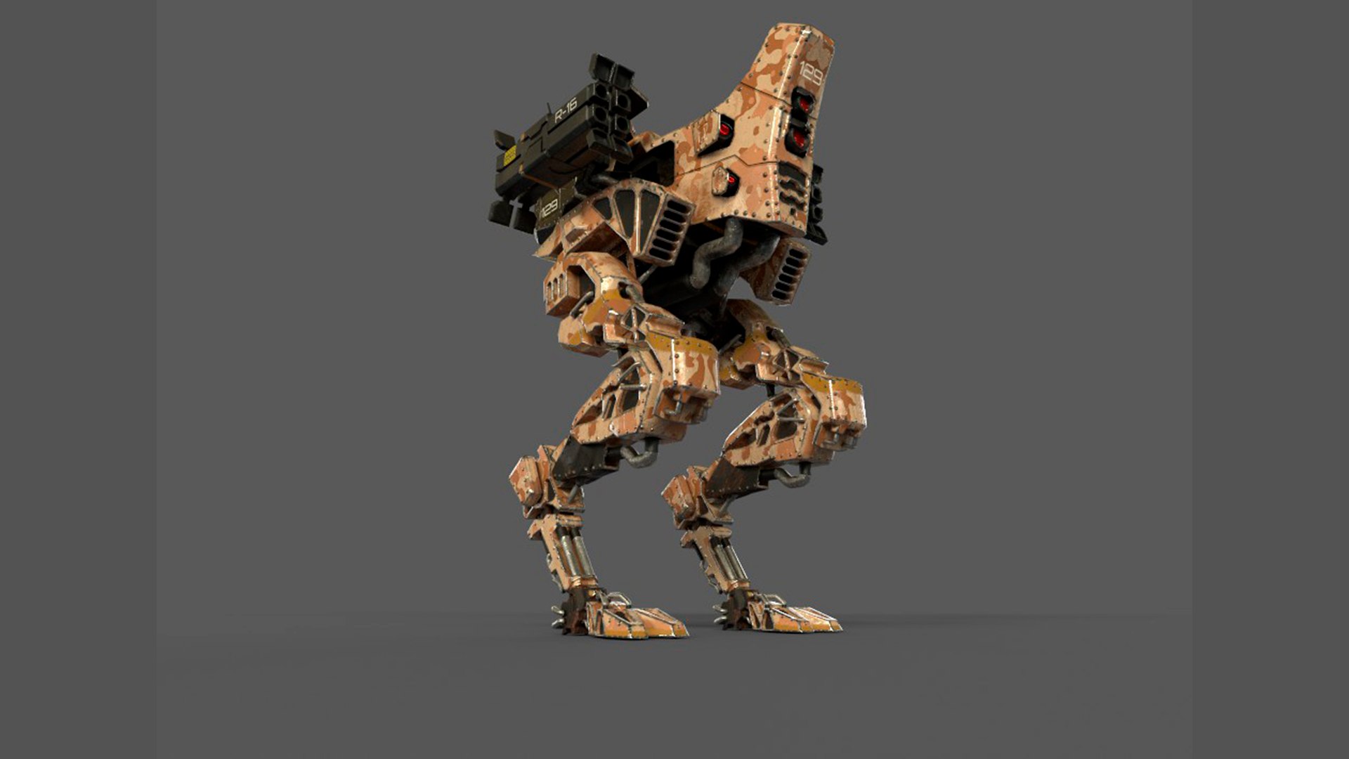 3D Walking Tank - Low-poly Game-ready 3D Model - TurboSquid 2002171