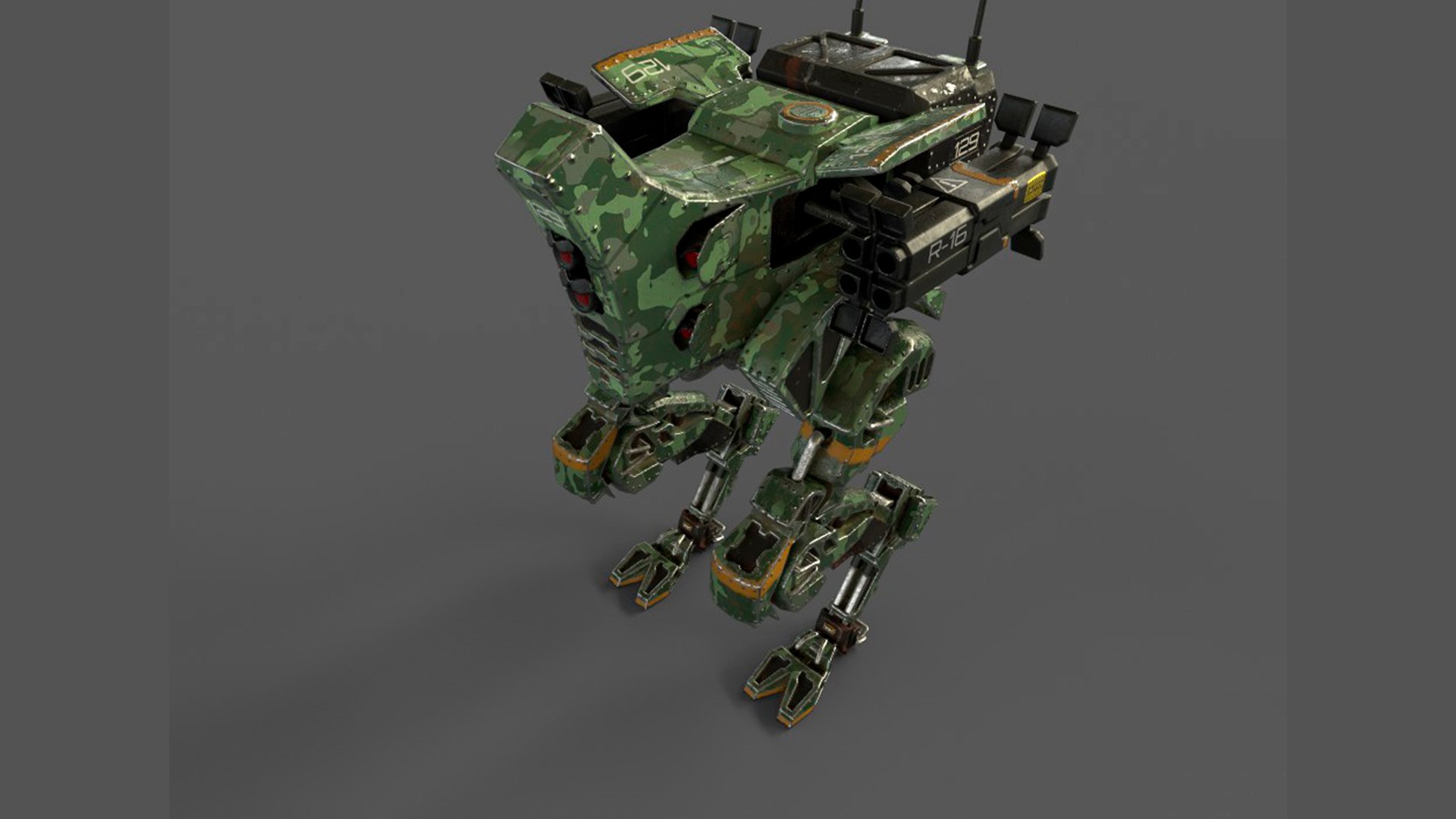 3D Walking Tank - Low-poly Game-ready 3D Model - TurboSquid 2002171