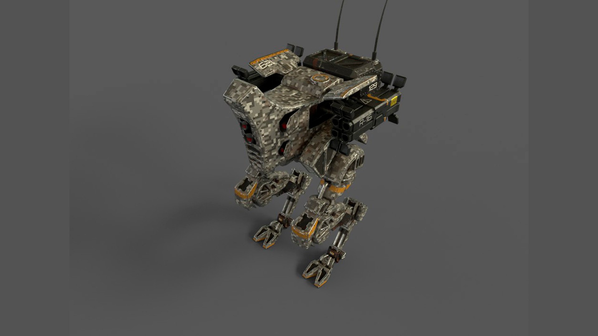 3D Walking Tank - Low-poly Game-ready 3D Model - TurboSquid 2002171