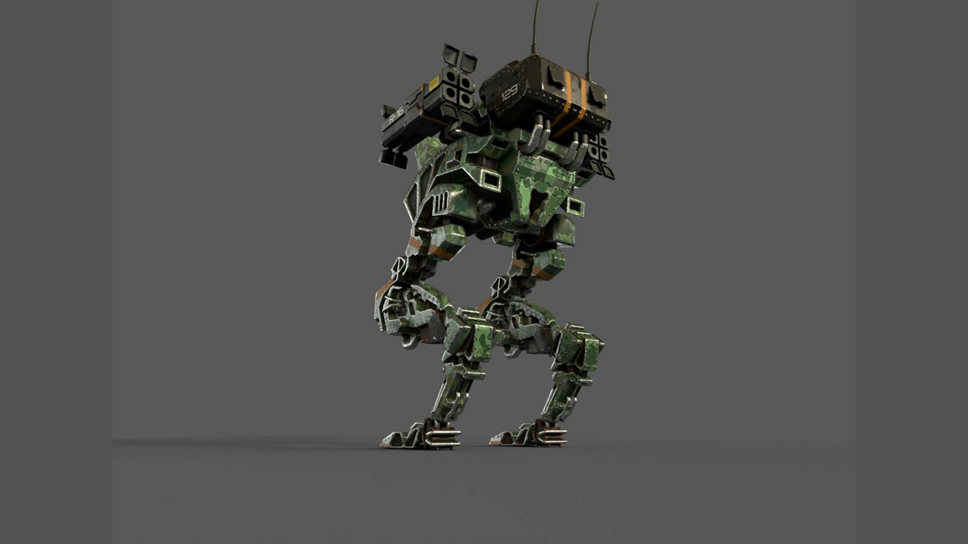 3D Walking Tank - Low-poly Game-ready 3D Model - TurboSquid 2002171